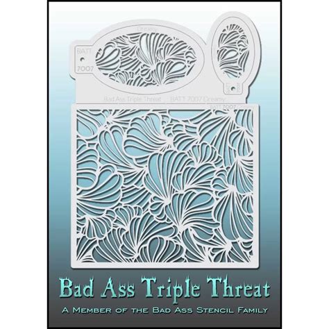 Bad Ass Triple Threat Stencil 7007 Bad Ass Triple Threat Stencil 7007