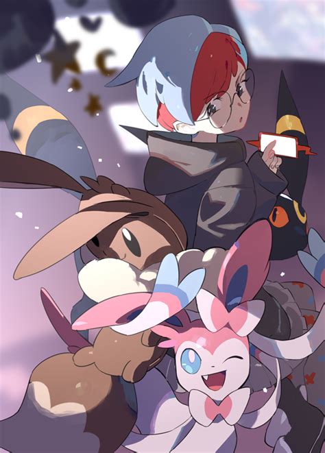 Eevee Rotom Rotom Phone Sylveon Umbreon And 1 More Pokemon And 1 More Drawn By E Volution