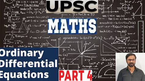 Upsc Mathematics Optionalordinary Differential Equations Part 4homogeneous Differential