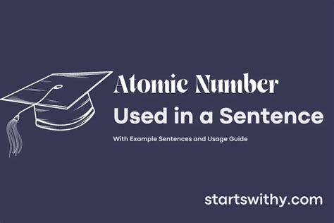ATOMIC NUMBER In A Sentence Examples Ways To Use Atomic Number