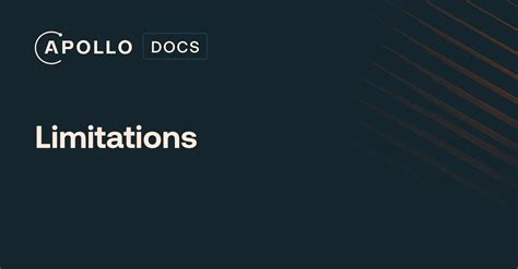Limitations Apollo Graphql Docs