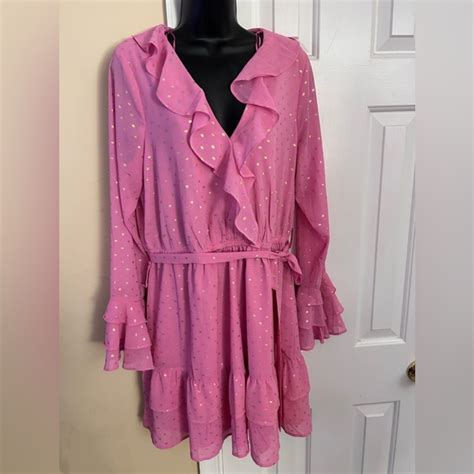 Vici Dresses Lnwot Vici Barbie Core Cotton Candy Pink Gold Tiered