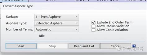 Zemax中偶次非球面与扩展非球面的转换 知乎