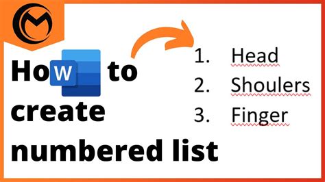 How To Create Numbered List In Ms Word Printable Templates Free