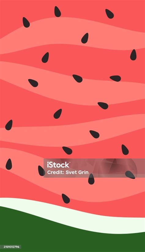 잘라낸 수박 형태의 추상적인 배경입니다 씨앗이 있는 수직 여름 줄무늬 분홍색 배경입니다 포스터 스티커 배너 엽서에 대 한 벡터