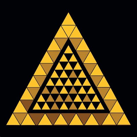 Premium Vector Geometric Triangle Pattern Sierpinski Triangle Fractal Abstract Vector Background