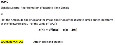 Solved Topic Signals Spectral Representation Of