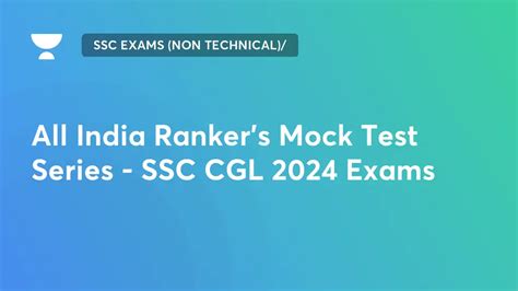 SSC Exams Non Technical Railway Exams All India Ranker S Mock Test Series SSC CGL