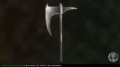 3d Model Dragonslayers Crescent Axe Pbr Game Ready 3d Weapon Vr Ar