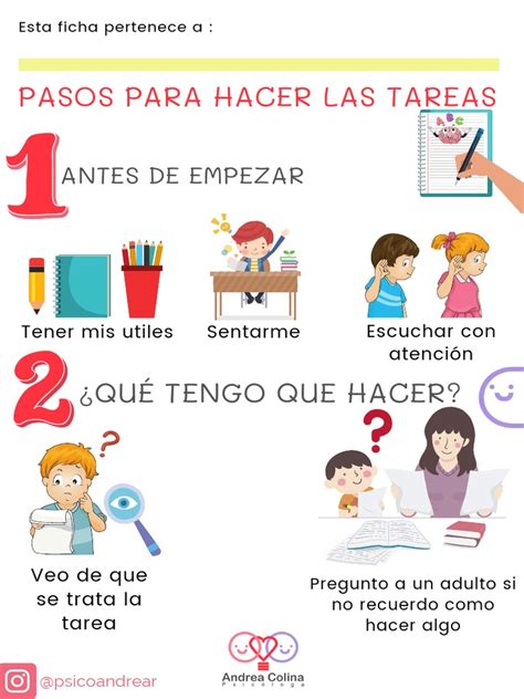 Pasos Para Realizar Tareas Escolares Pdf
