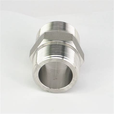 To NPT Male Stainless Steel Hex Nipple Forged Pipe Fitting PSI EBay