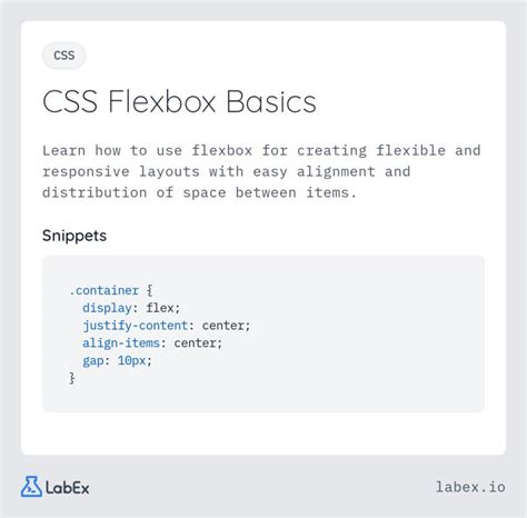 css flexbox basics programming flashcard labby labex