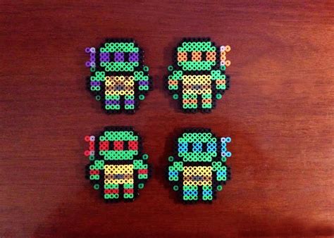 Teenage Mutant Ninja Turtles Inspired 8 Bit Set Via Ebperler Click On
