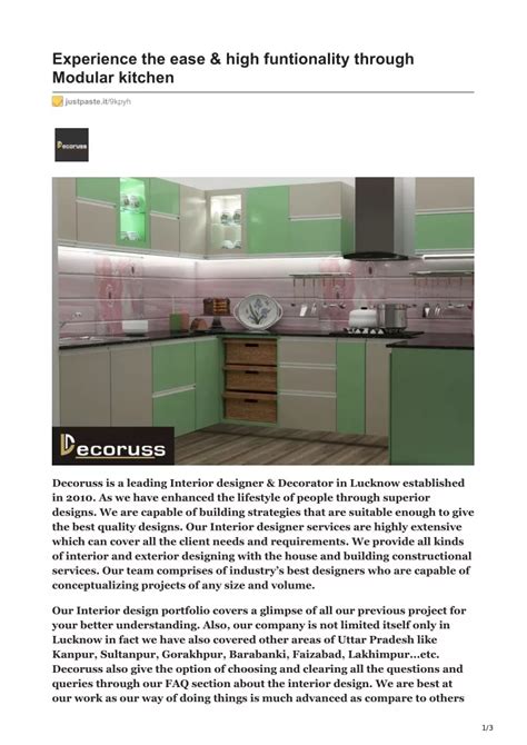 Ppt Experience The Ease And High Funtionality Through Modular Kitchen Powerpoint Presentation