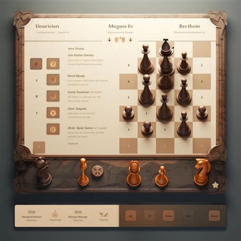 Premium Photo Skeuomorphic Chess Puzzle Navigating The Chessboard With Classic Buttons