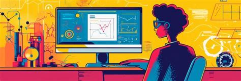 A Modern Illustration Depicting A Person Working On Data Analysis And
