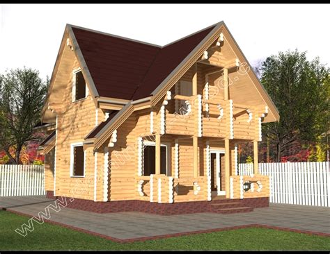 Проект «Астра Деревянный дом 7х11 5 м недорого из сруба цена Доминант Размер бруса