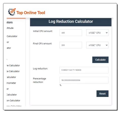 4 Best Free Online Log Reduction Calculator Websites