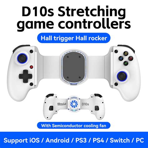 Tablet Controller Handle Wireless Game Stretching Joystick Dual Hall Sensor Gamepad With Six