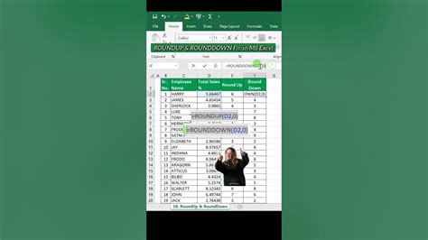 Roundup And Rounddown Function In Msexcel 😱🔥 Viral Exceltips Excel Shorts Youtube