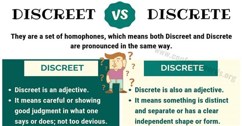 Discreet Vs Discrete How To Use Discrete Vs Discreet In Sentences