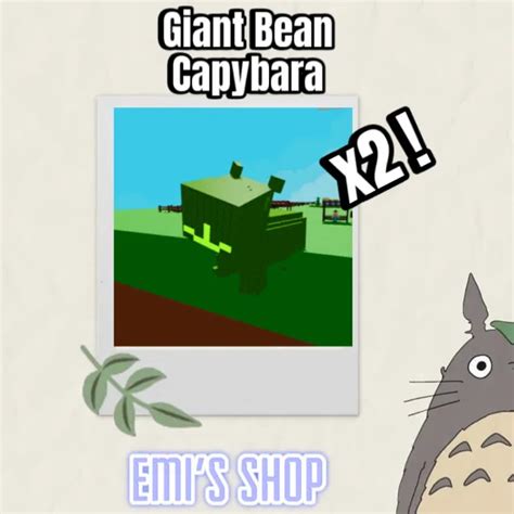Giant Bean Capybara Grow A Garden Game Item Gameflip