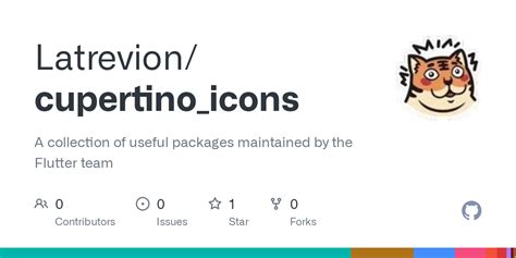 Github Latrevioncupertinoicons A Collection Of Useful Packages Maintained By The Flutter Team