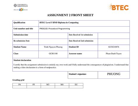 Assignment 2 Prog102 Essays University C Programming Docsity