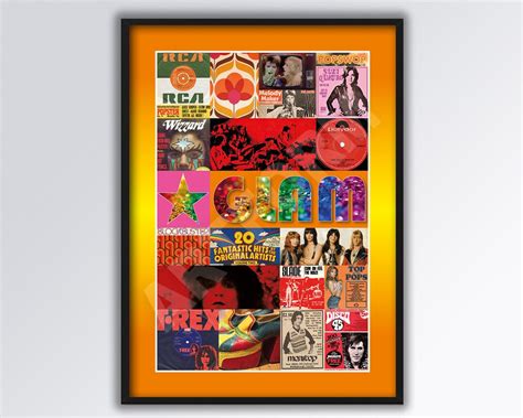 Glam Rock Montage Print A3 Size Etsy
