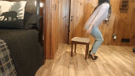 Femdom Fantasy And Fetish Fun High Heel Toe Tapping In Jeans