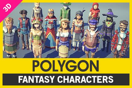Polygon Fantasy Characters Low Poly D Art By Synty Game Content