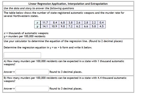 Solved Linear Regression Application Interpolation And