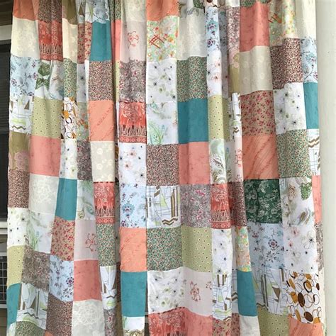 Patchwork Curtains Etsy