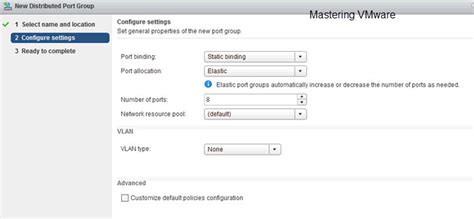 Distributes Switch Port Group Settings Mastering Vmware