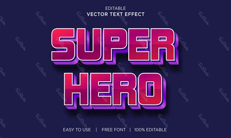 Super Hero Text Effect Premium Vector File