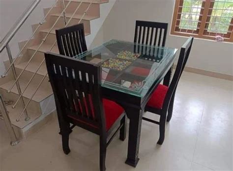Square Wooden Small Dining Set 4 Seater At ₹ 7000piece In Kadamakkudy