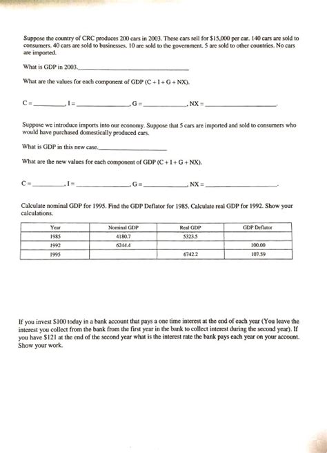 Solved Macro Gdp Unemployment And Inflation This