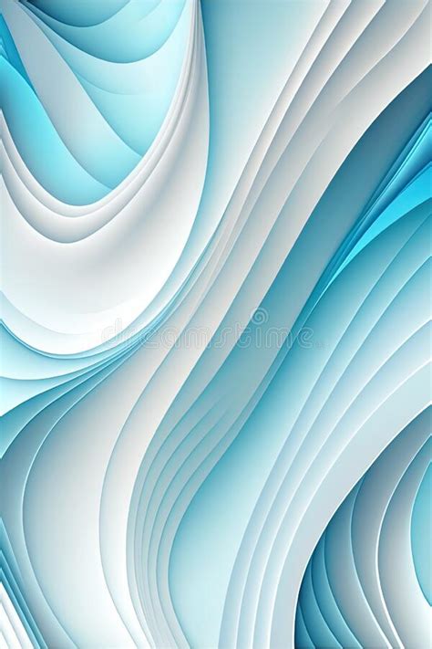 Abstract Blue And White Curve Line Wave Background Stock Illustration