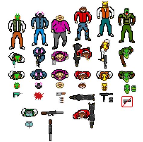 Hotline Miami Sprites By Colsjin On Deviantart