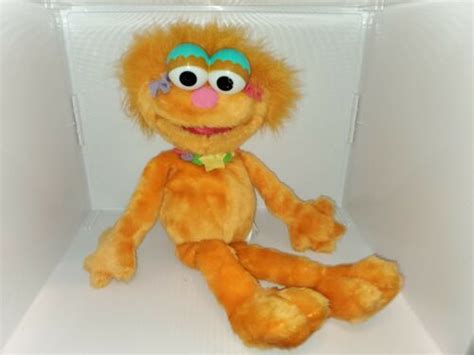 Sesame Street Zoe Orange Plush Stuffed Toy Nanco 2003 Sesame Workshop