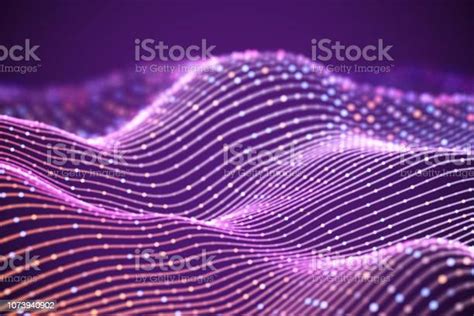 컬러 도트 3d 사운드 파도입니다 큰 데이터 추상 시각화입니다 음파에 대한 스톡 벡터 아트 및 기타 이미지 음파 3차원 형태 가상현실 Istock