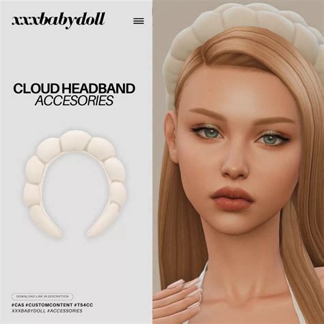 Cloud Headband Accessory Free Download Sims Headband Template The