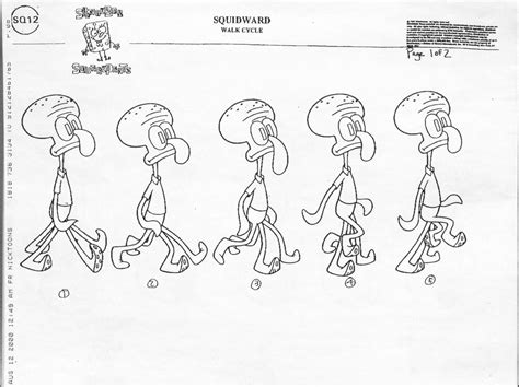 Spongebob Squarepants 1999 Current Part 1 Model Sheets