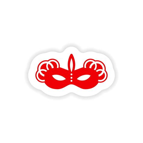 สติกเกอร์กระดาษมีสไตล์บนเวกเตอร์คาร์นิวัลพื้นหลังสีขาว Ai Eps Uidownload