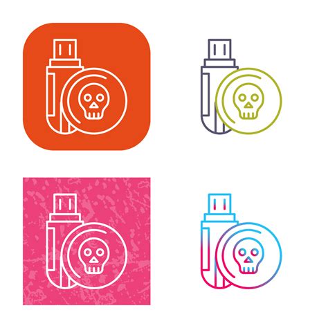 Infected Usb Drive Vector Icon 30433438 Vector Art At Vecteezy
