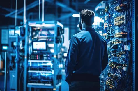 Premium Ai Image Electrical Engineer Programming For Automation Equipment Empowering