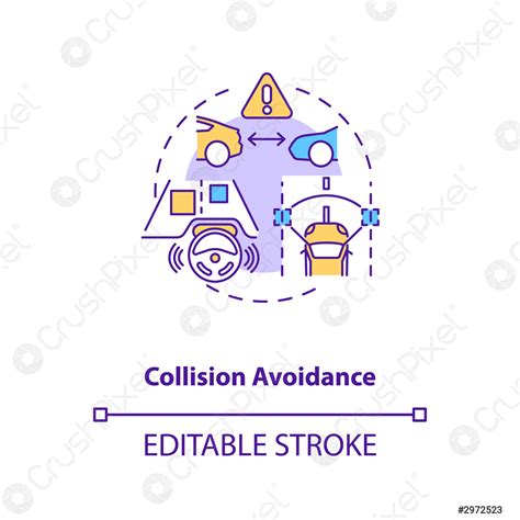 Collision Avoidance Concept Icon Stock Vector 2972523 Crushpixel