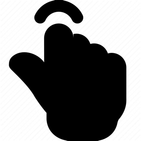 finger gesture hand interaction push icon download on iconfinder