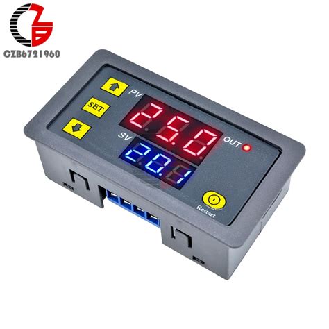 12V 110V 220V Dual LED Display Digital Time Delay Relay Module Timing Delay Cycle Timer Relay