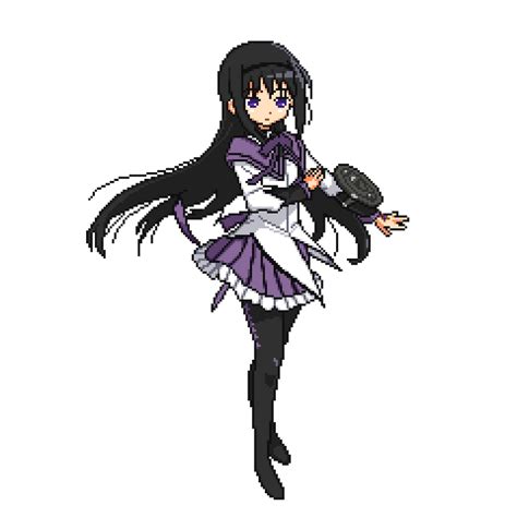 Homura Akemi 16 Bit Pixel Art By Dragondeveloper On Deviantart